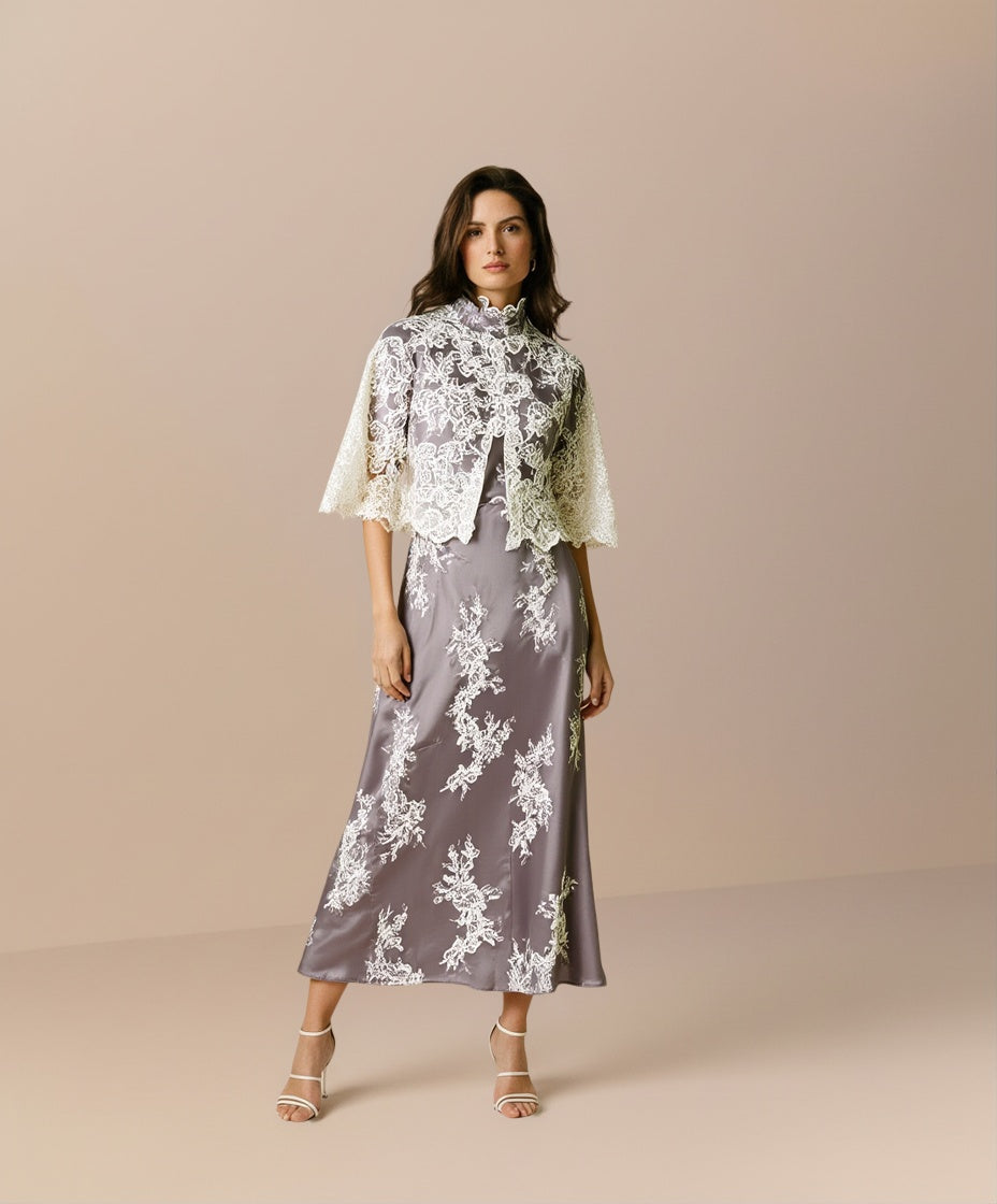 Autumn Winter Women's 2025 Dresses Elegant Appliques Long Sleeve Crew ...