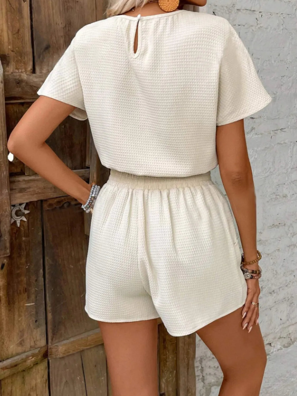 Round Neck Short Sleeve Top and Shorts Set – MUSETOPIA